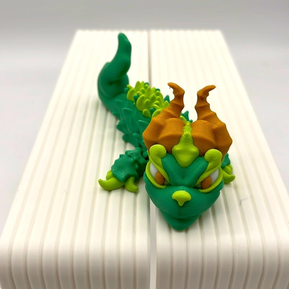 Toys | 3d Printed Articulated Baby Grinch Dragon Fidget Toy Fun ...